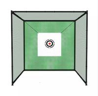 China 3m*3m*3m Golf Practice Net Cage Knoted Dark Green Outdoor Golf Cage for sale