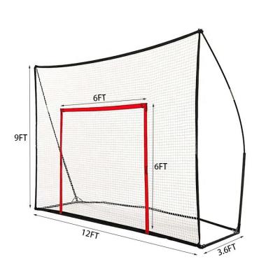 China 12*9FT Golf Hitting Net Portable Golf Barrier Net Polyester Material for sale