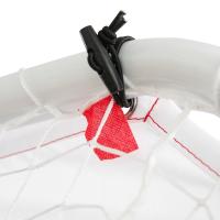 China Portable Red and white Professional Outdoor soccer & football training goal net with target shot for children and adult for sale