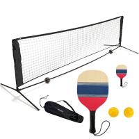 China Customized Portable Pickleball Net 300cm Wooden Pickleball Paddles for sale