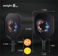 China Carbon Fiber Pickleball Paddle Racket Thin Laminated Foam 280g for sale
