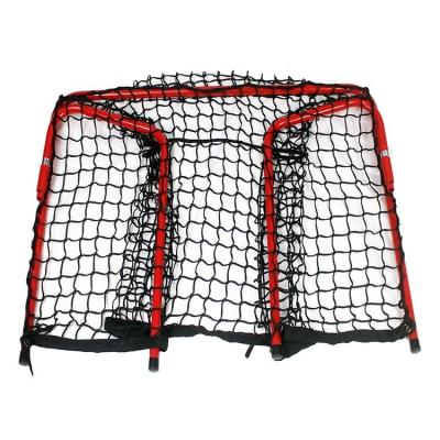 China Steel Polyester Black Ice Hockey Net Cold Resistant Official Hockey Nets for sale