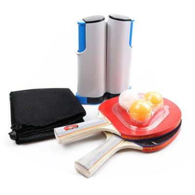 China Customization Retractable Tennis Net Ping Pong Paddle Racket Suit Set​ Retractable Table Tennis Net for sale