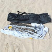 China PE Knotted Portable Volleyball Net 2.1m Beach Volleyball Set for sale