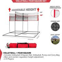 China EN71 Portable Volleyball Net Polyester Volleyball Four Square Net for sale