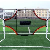 China Foldable Football Goal Nets 8X24 Black Orange Football Rebound Net for sale
