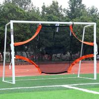 China Foldable Football Goal Nets 8X24 Black Orange Football Rebound Net for sale