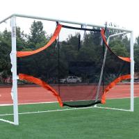 China Foldable Football Goal Nets 8X24 Black Orange Football Rebound Net for sale