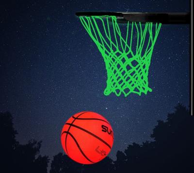 China Fluorescent Green Indoor Basketball Net 43cm Nylon Basketball Net for sale
