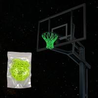 China Fluorescent Green Indoor Basketball Net 43cm Nylon Basketball Net for sale
