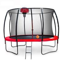 China 12FT Indoor Basketball Net 14 Inch Trampoline Net With Basketball Hoop for sale