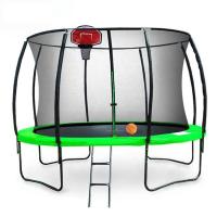 China 12FT Indoor Basketball Net 14 Inch Trampoline Net With Basketball Hoop for sale