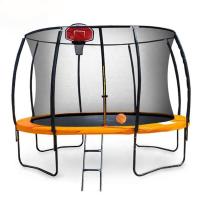 China 12FT Indoor Basketball Net 14 Inch Trampoline Net With Basketball Hoop for sale