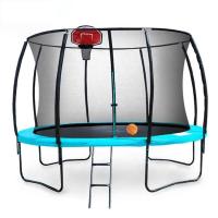 China 12FT Indoor Basketball Net 14 Inch Trampoline Net With Basketball Hoop for sale