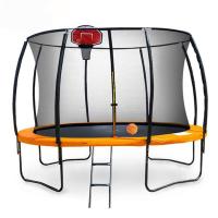 China 12FT Indoor Basketball Net 14 Inch Trampoline Net With Basketball Hoop for sale