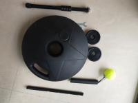China Steel plastic Portable Beach Tennis Net Black Tennis Trainer Rebounder Ball for sale