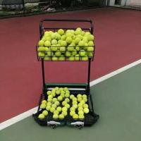 China Customized Color Tennis Ball Collector Mower OEM Cart Basket Wheels for sale
