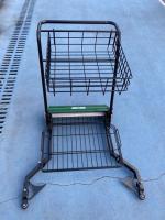 China Customized Color Tennis Ball Collector Mower OEM Cart Basket Wheels for sale