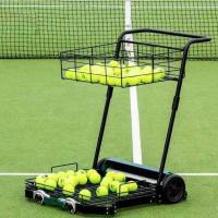China Customized Color Tennis Ball Collector Mower OEM Cart Basket Wheels for sale