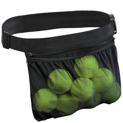 China Oxford Fabric Custom Tennis Ball Holder Bag Waist Pouch 21cm For Tennis Ball for sale