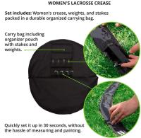 China 45cm Lacrosse Training Equipment Portable Lacrosse Crease With Weights for sale