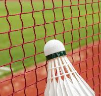 China Nylon Twined Replacement Badminton Net Set Red White With Polyester Rope for sale