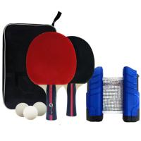 China Natural Rubber Portable Ping Pong Net Set Rubber Thickness 1.8mm Ping Pong Bats for sale