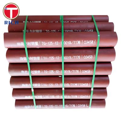 China YB/T 176 High Hardness Wear Resistant Ceramic Lined Steel Composite Pipe For Chemical Industry for sale