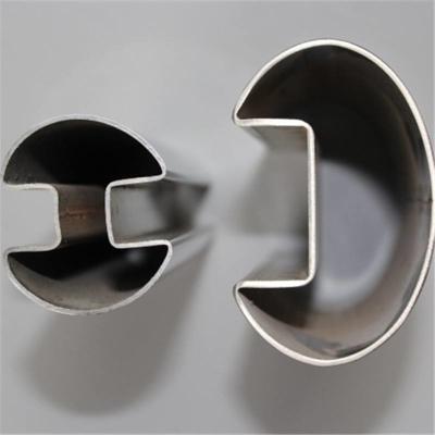 China Oval Single Slot Stainless Steel Tube ASTM A554  Welded Decorative for sale