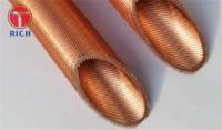 China TP2 Pure Cooler Copper Tube Threaded Seamless Efficient Cooling for sale