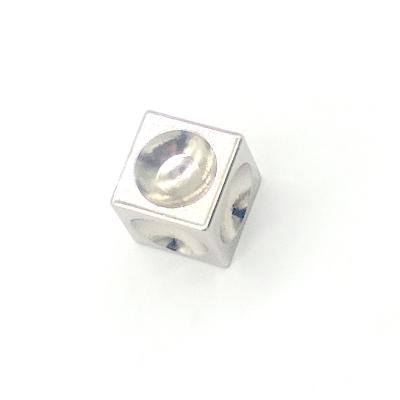 China Aluminum Alloy Fixing Block Multifunctional Connector Cube M3 M4 M5 M6 Hex Nut CNC Machined for sale