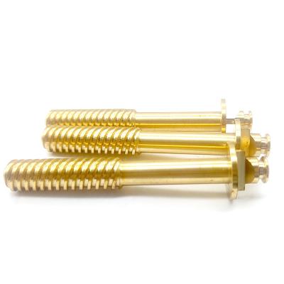 China CNC Machining Brass Metal Pin 0.01mm Tolerance Round Connector ISO9001 Certified for sale