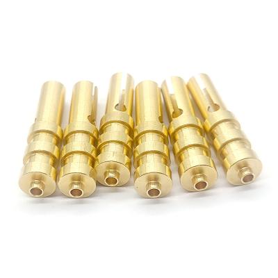 China Custom Machined Copper Grounding Pin Acid Pickled Clean Surface Treatment for sale