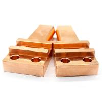 China CNC Precision Machined Copper Contact Block Electrical Connector 0.01mm Tolerance for sale
