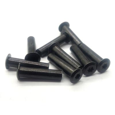 China Hollow Iron Rivet Flat Head Round Head Black Stainless Steel Rivets with ±0.01mm CNC Precision and Multiple Material Options for sale