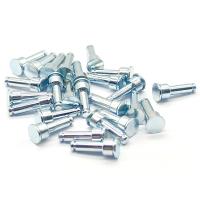 China CNC Machined Shelf Support Pegs 5mm Shoulder Rivet Pin with Slot Knurling Thread Custom Sizes for sale