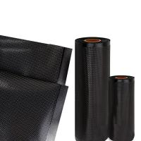 China 5mil Black Embossed Vacuum Sealer Rolls 90mic 11in x 100ft BPA-Free for sale