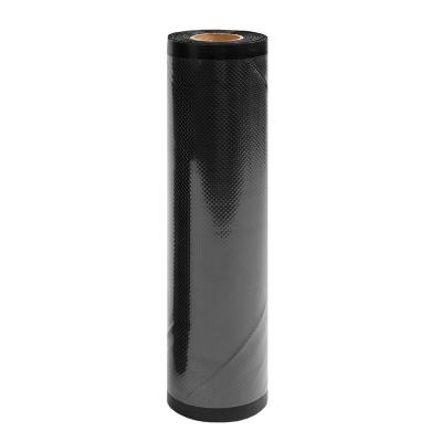 China 5mil Black Embossed Vacuum Sealer Rolls 90mic 11in x 100ft BPA-Free for sale