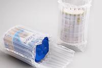 China 55mic Smooth Surface Air Column Packaging Film Rolls 5-14 Columns Custom Size for sale