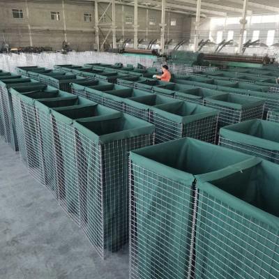 China Galfan 4mm Bastion Barrier Welded Gabion Retaining Wall for sale