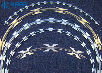 China Safety Flat Wrap Razor Wire Long Lifespan High Strength For Military Affairs for sale