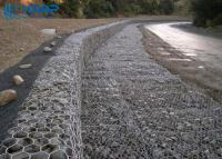 China Galvanized Gabion Wall Baskets , Stone Cage Wall For Construction Road Protection for sale