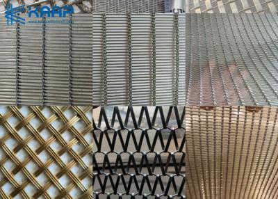 China Chain Link Decorative Wire Mesh Shiny Metal Surface Color Plain Weave for sale
