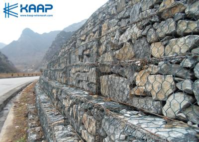 China High Tensile Wire Mesh Gabion Durable Pvc Coating Rust Proof For Landscaping for sale