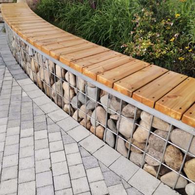 China 50x50mm Landscape Welded Mesh Gabion Garden Seat for sale