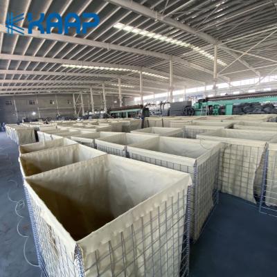 China 5mm Galfan Wire Mesh Welded Gabion Defense Barrier for sale