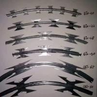 China 30 Loops BTO-22 Concertina Razor Wire Coil for sale