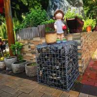 China 76.2*76.2mm Galfan Galvanized Welded Mesh Gabion for sale
