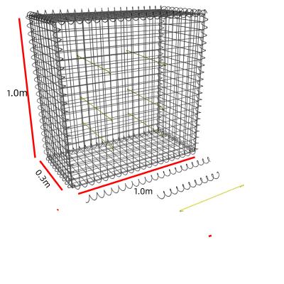 China Hot Dipped Galvanzied Anti Corrosion 1x0.5x1m Welded Gabion Box for sale