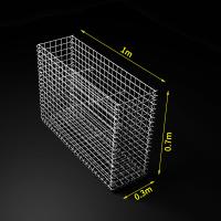 China 75x75mm Galvanised Stone Cage Welded Mesh Gabion Box for sale